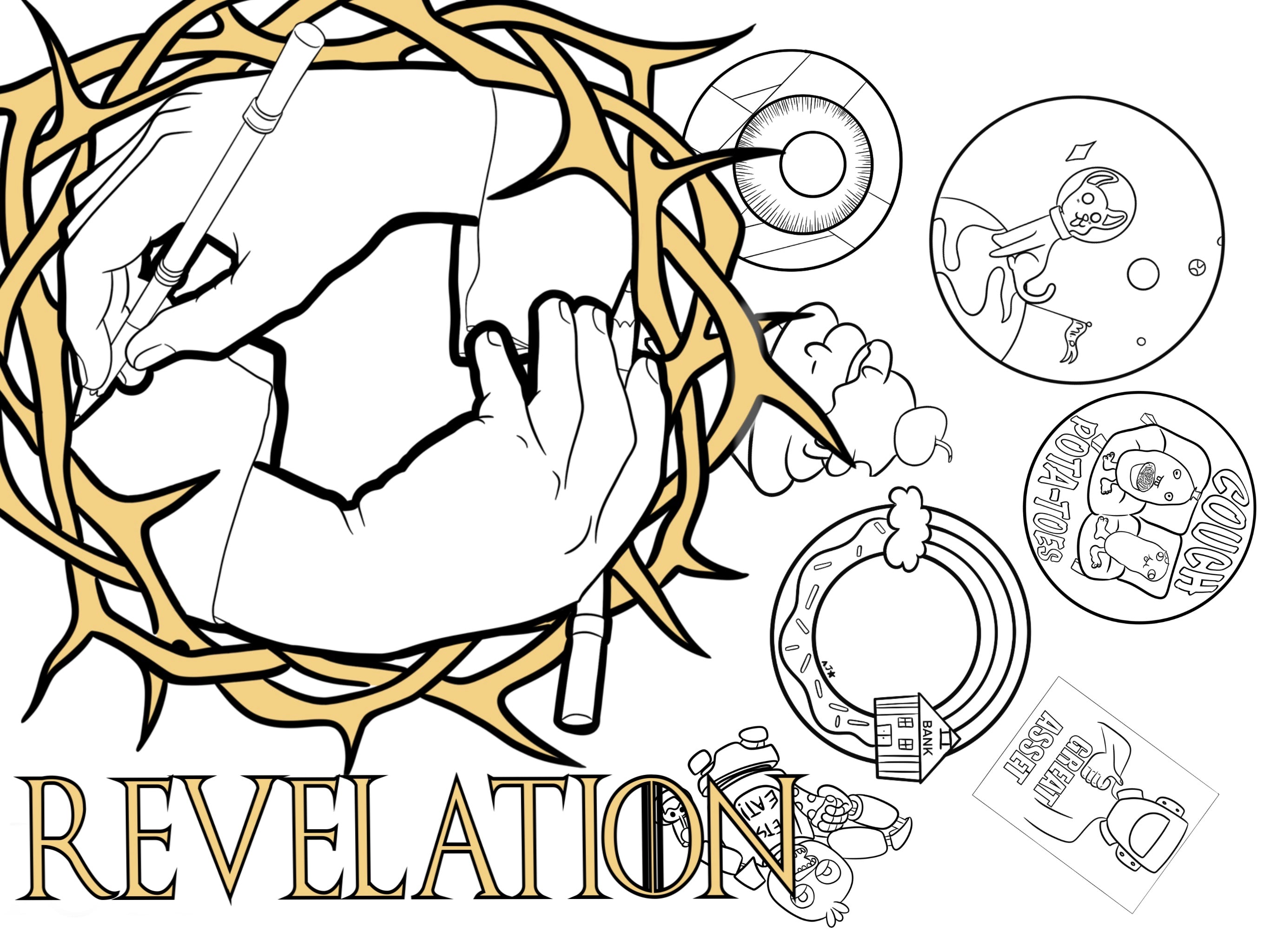 Revelation - Intermediate Learn to Draw 11 -17 years – Crown of Thorns